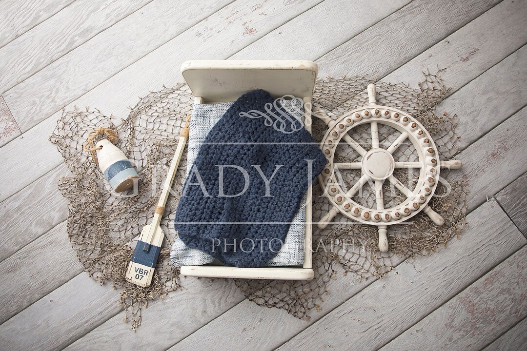 Newborn Digital Nautical Sailor Navy Background Backdrop Newborn ...