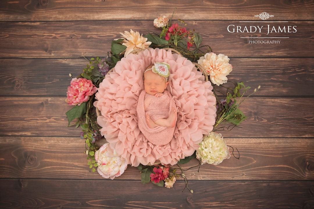 Newborn Girl Flower Spring Digital Background Newborn Girl Floral ...