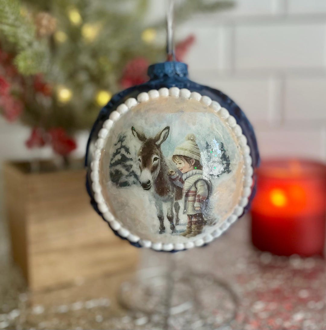 My Little Donkey Christmas Ornament - Etsy