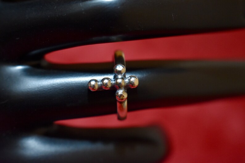 Sterling Silver Cross Ring Cross Balls Ring Cross Silver | Etsy