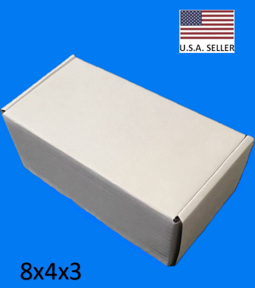 8x4x3 White Corrugated Cardboard Shipping Boxes Set of 50pcs ...