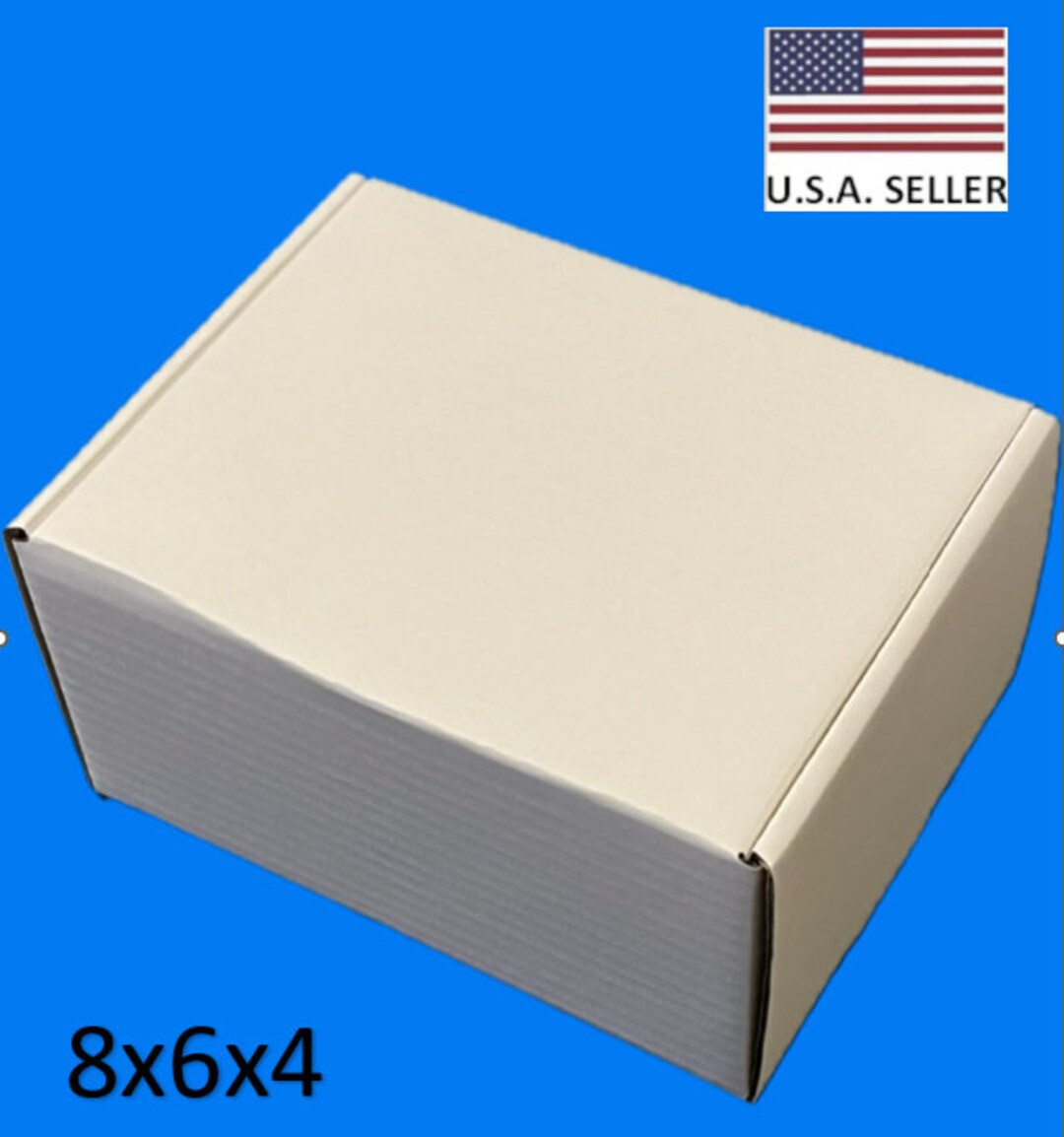 8x6x4 White Corrugated Cardboard Shipping Boxes Set of 50pcs. White Box ...