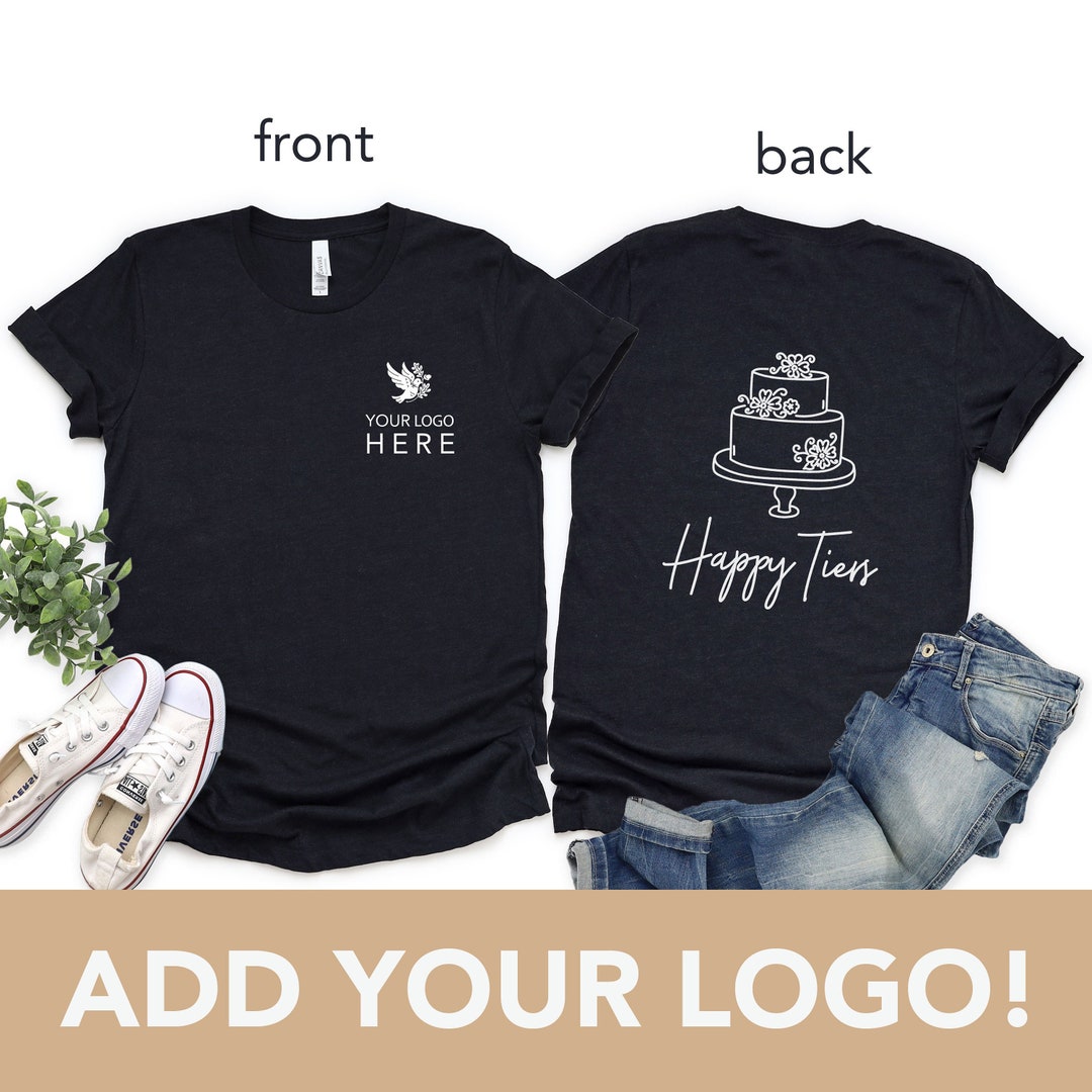 Custom Logo Happy Tiers Bakery and Wedding Baker Unisex T-shirt ...