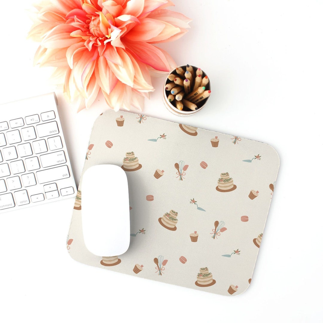 Cake Baker Mouse Pad (rectangle) - Cute Bakery Mousepad Office Decor ...