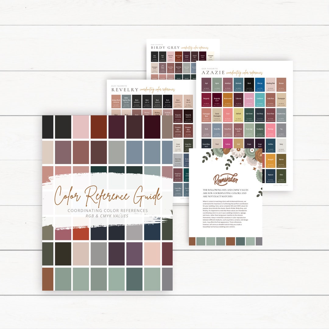 DIGITAL DOWNLOAD - Complimentary and Coordinating Color Reference Guide ...