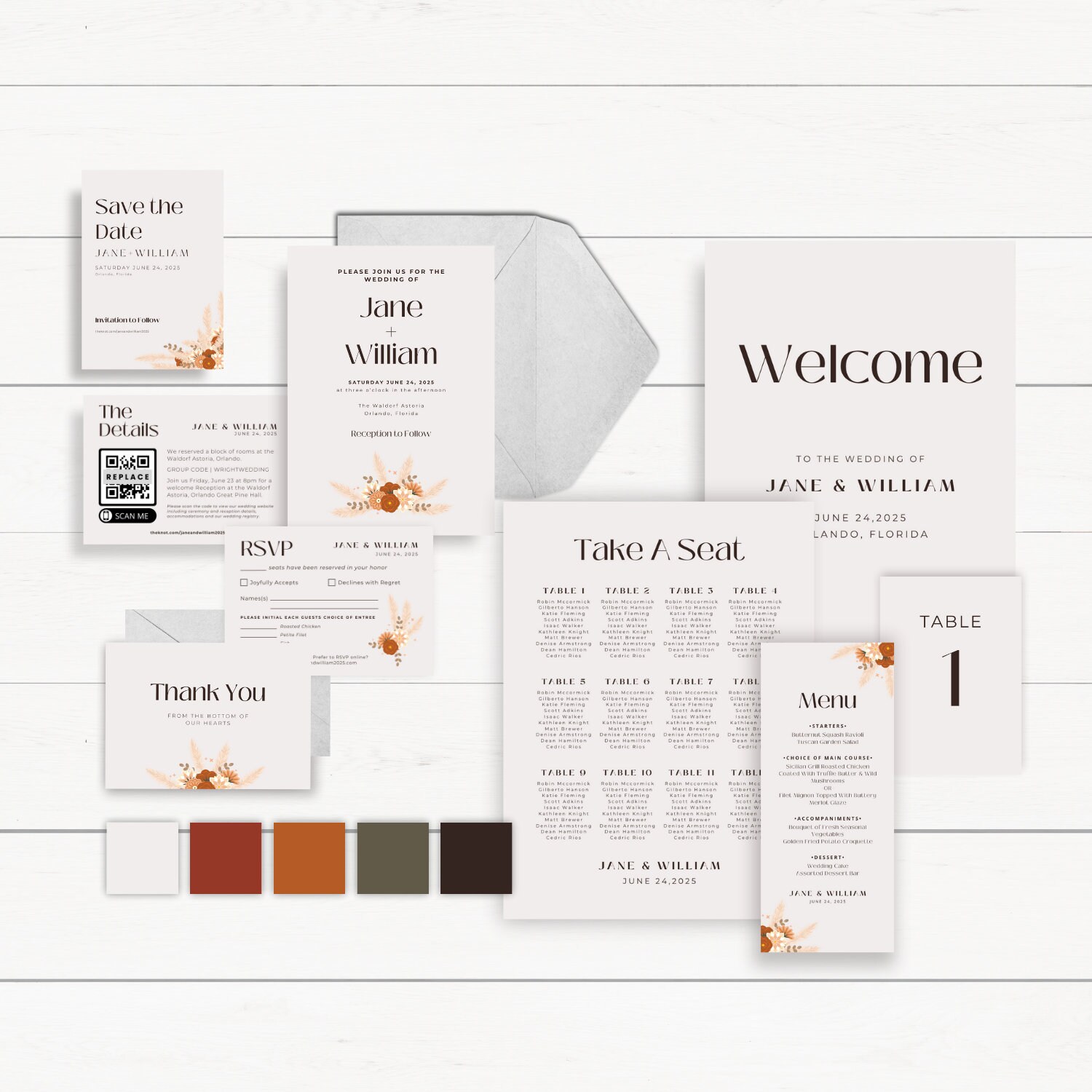 DIGITAL DOWNLOAD Boho Wedding Invitation Suite Editable - Etsy