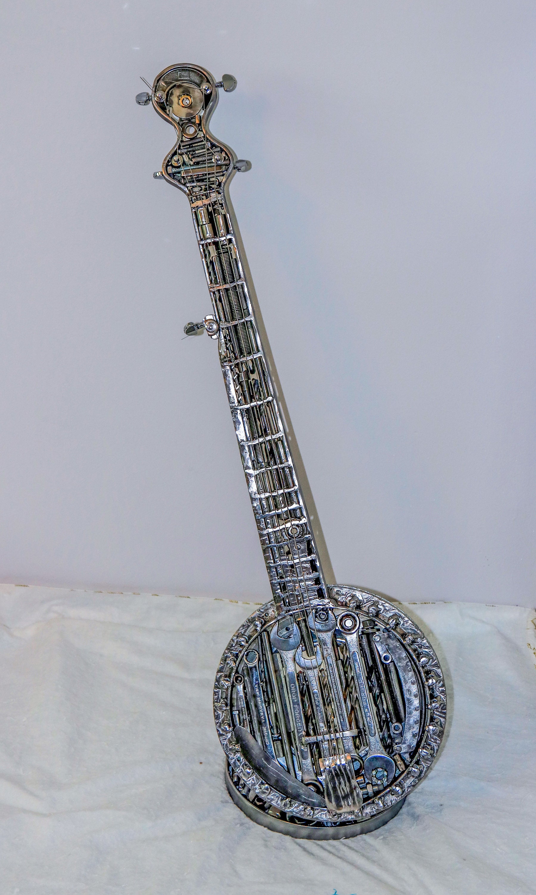 Banjo. 40 Tall Welded Banjo. Banjo Sculpture. Instrument Sculpture ...