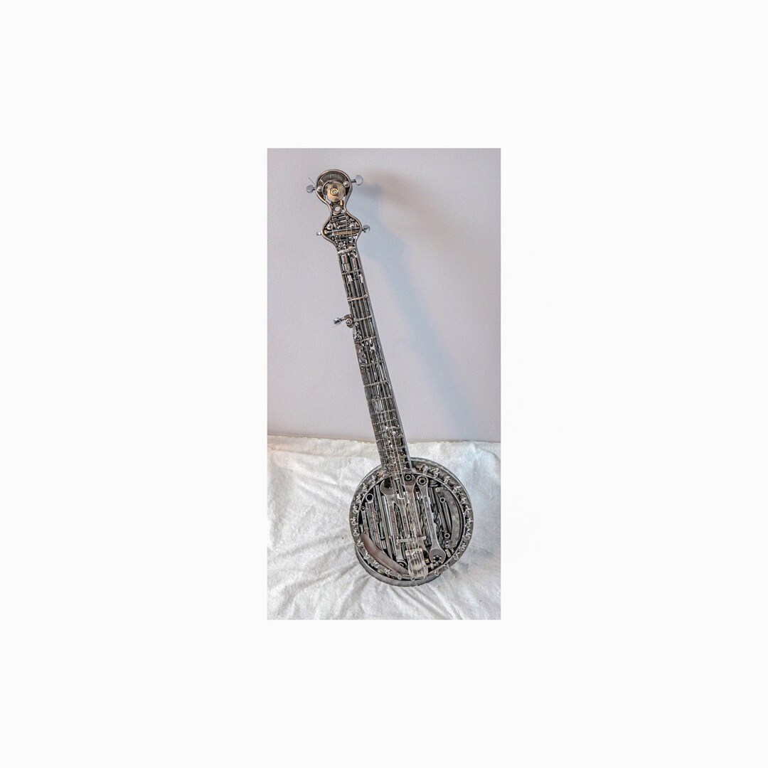 Banjo. 40" Tall Welded Banjo. Banjo Sculpture. Instrument Sculpture ...