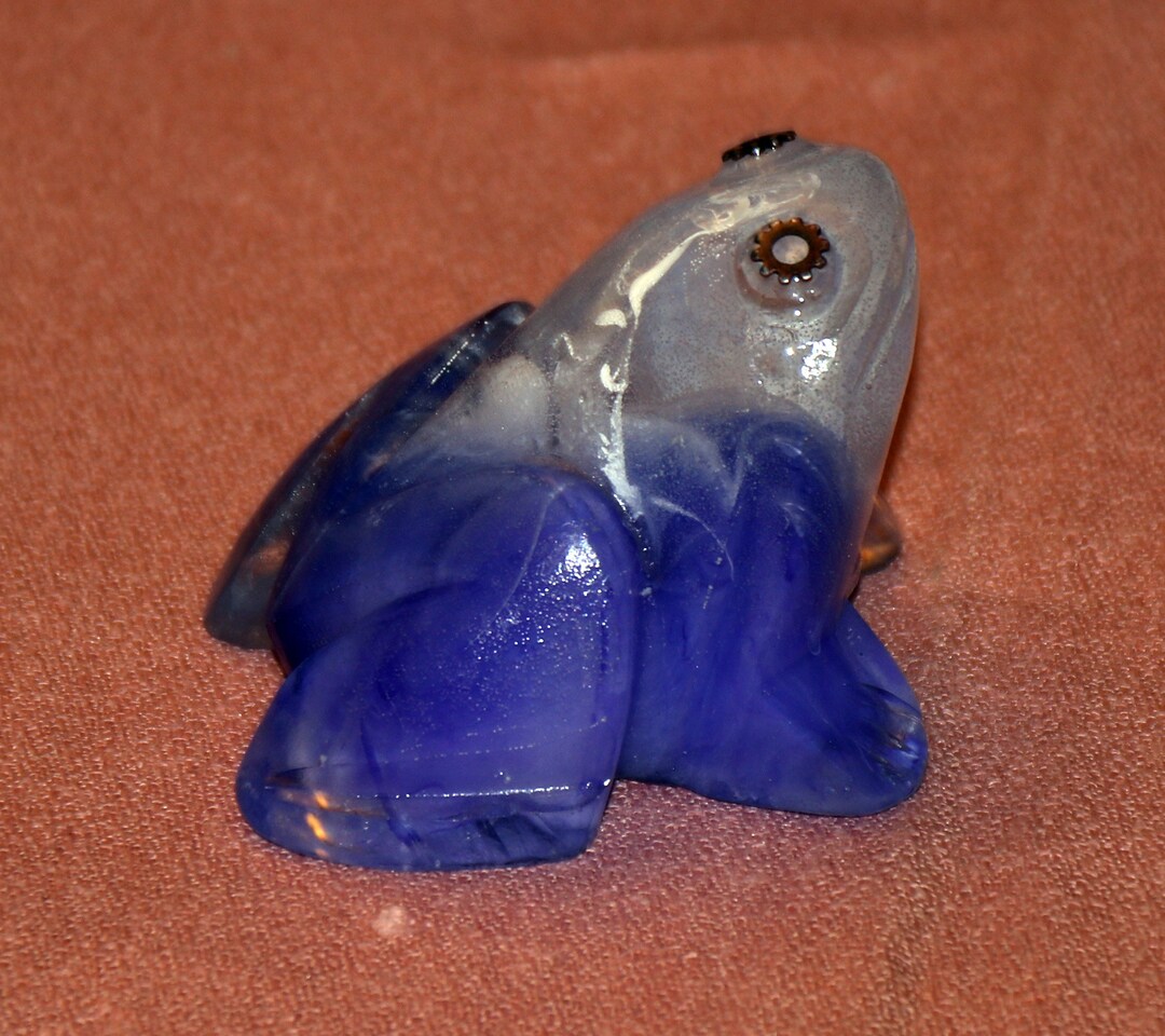 Blue & White Judaica Frog. Passover Frog. Judaica Frog. Frog Decor ...