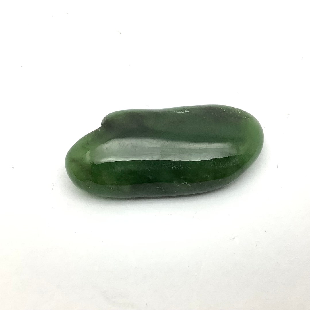 Siberian Jade Pebble, Whole Specimen Chromium Green Nephrite Jade Stone ...
