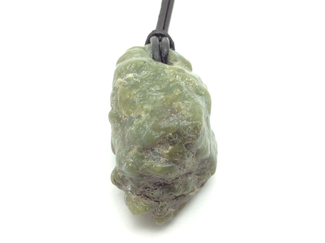 Big Sur Jade Botryoidal Pebble Pendant, Green Bubble Nephrite Gem Stone ...