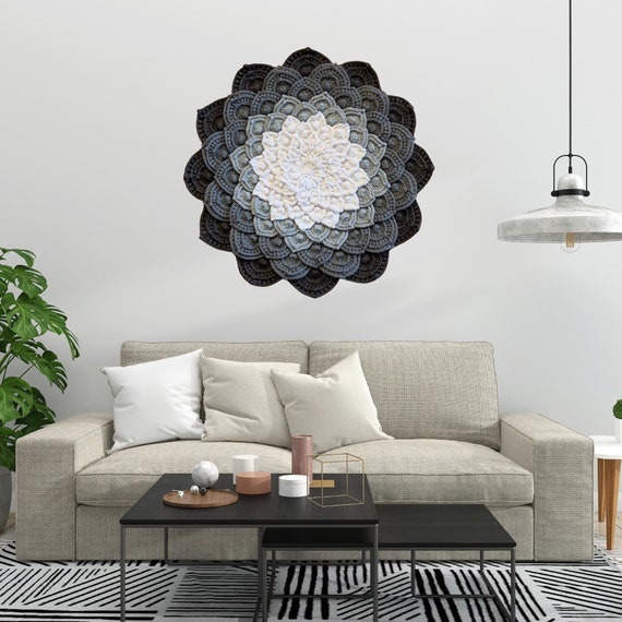 Crochet Asteria Flower Wall Decor - Etsy