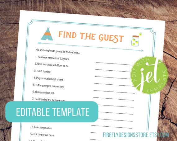 Find the Guest Editable Template Try Before You Buy - Etsy