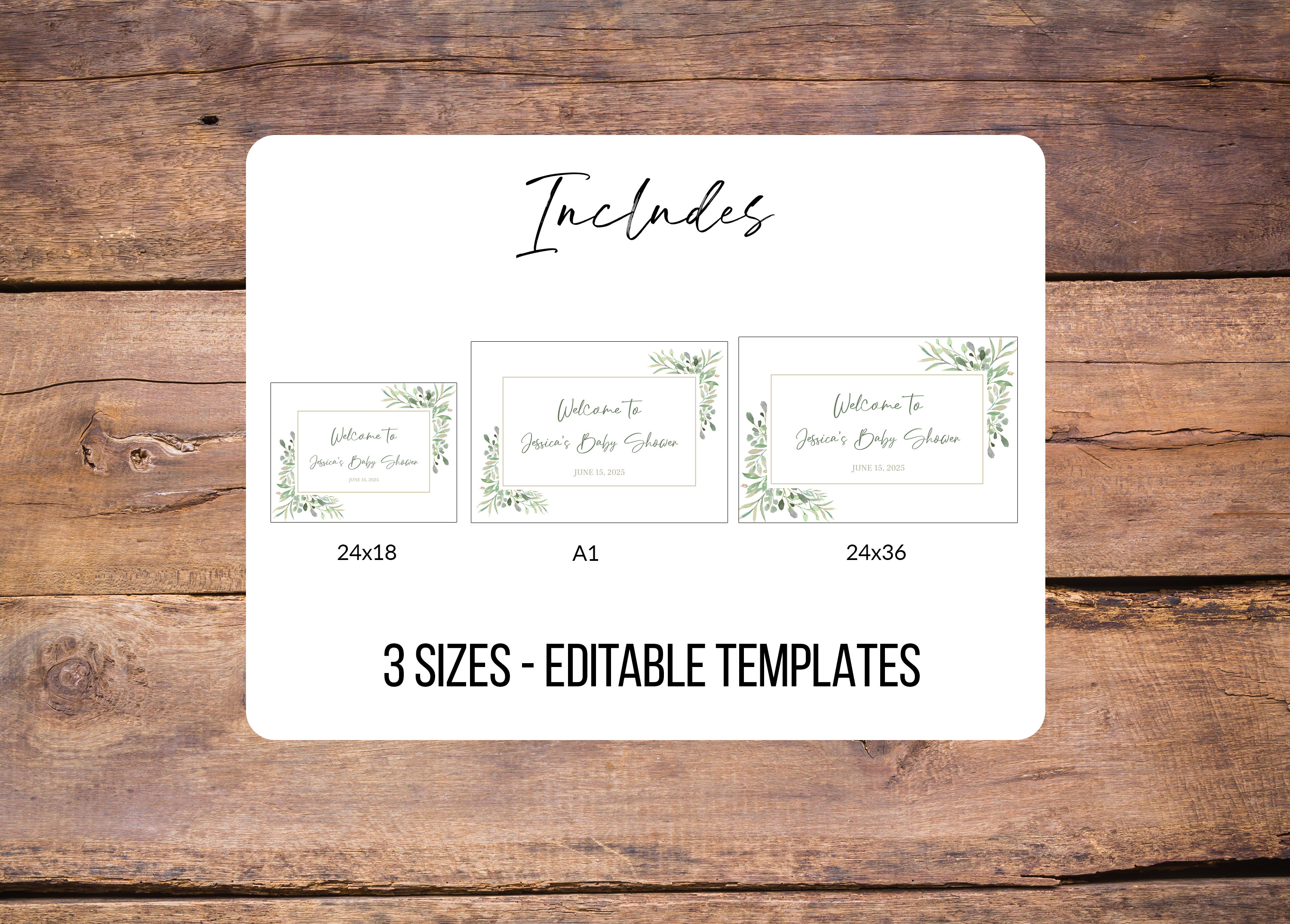 Welcome Sign - Editable Template - Try Before You Buy - Jettemplate ...