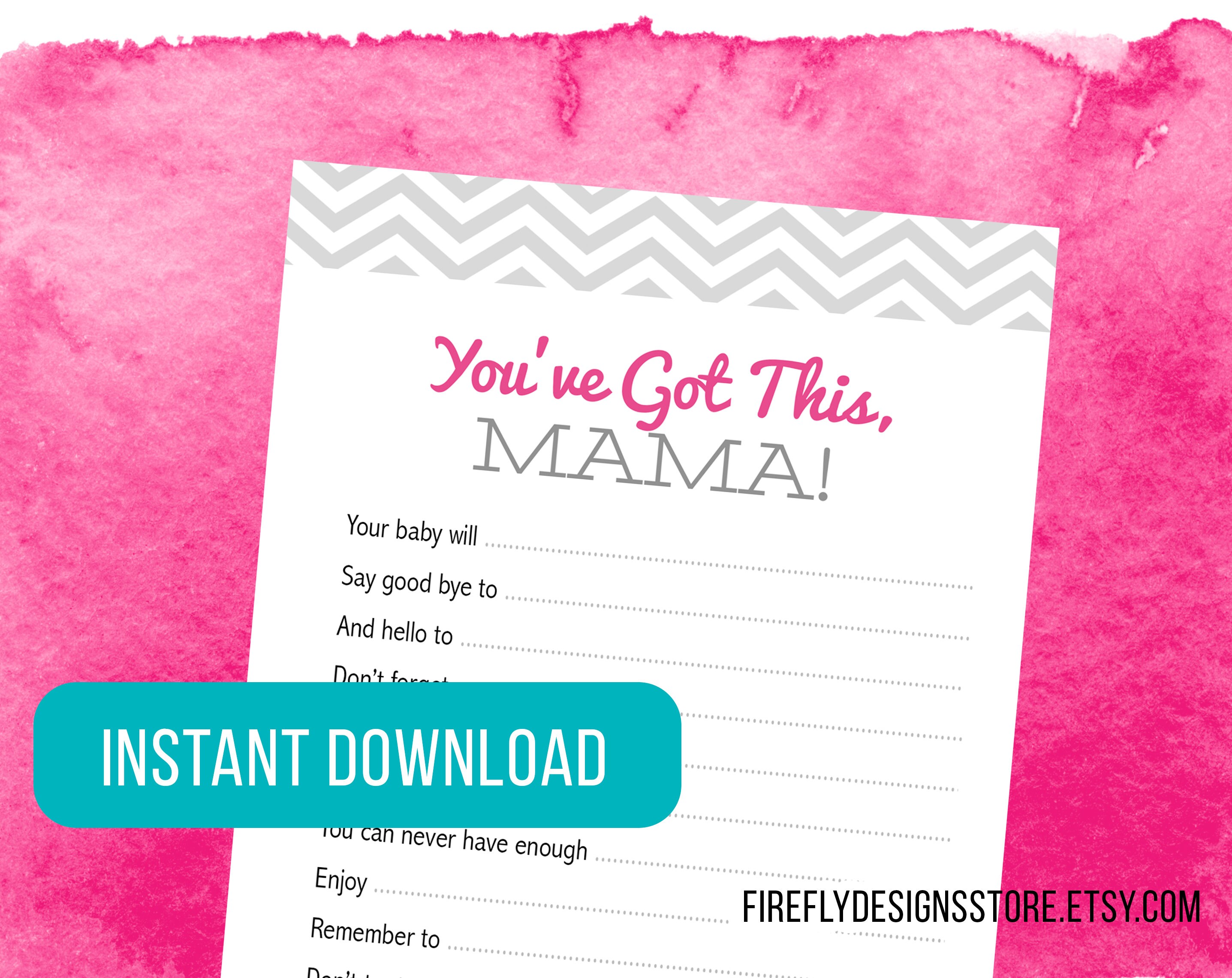 Advice for Mom - You've Got This, Mama! - Baby Shower Game Activity ...