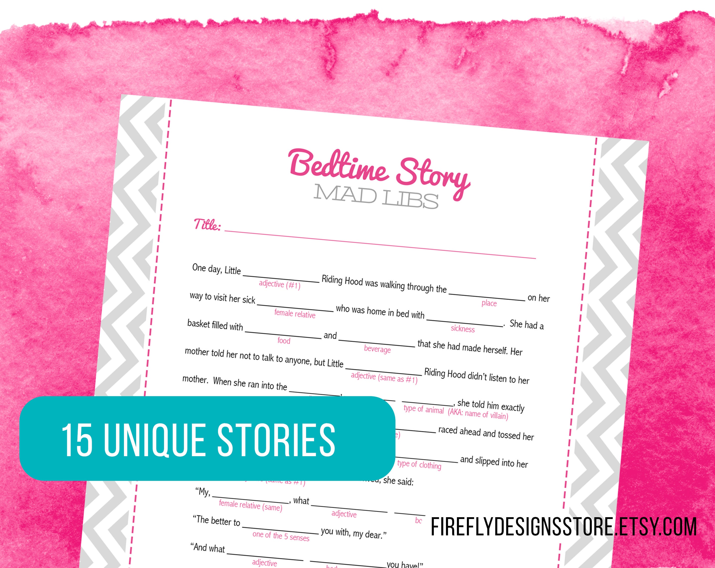 Baby Shower Mad Libs Bed Time Story Mad Libs Unique Baby Shower ...
