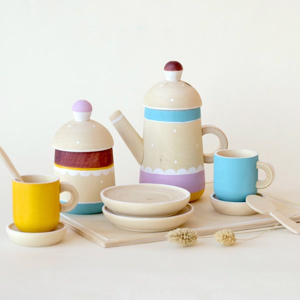 Wooden Tea Set - Etsy