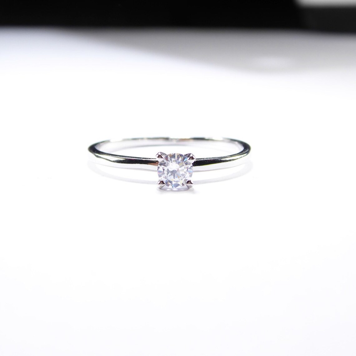 Single Stone Solitaire Rings, .33ct Cz Stone, Rose or Yellow Gold ...