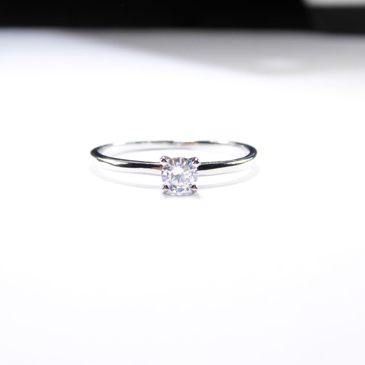 Single Stone Solitaire Rings, .33ct Cz Stone, Rose or Yellow Gold ...