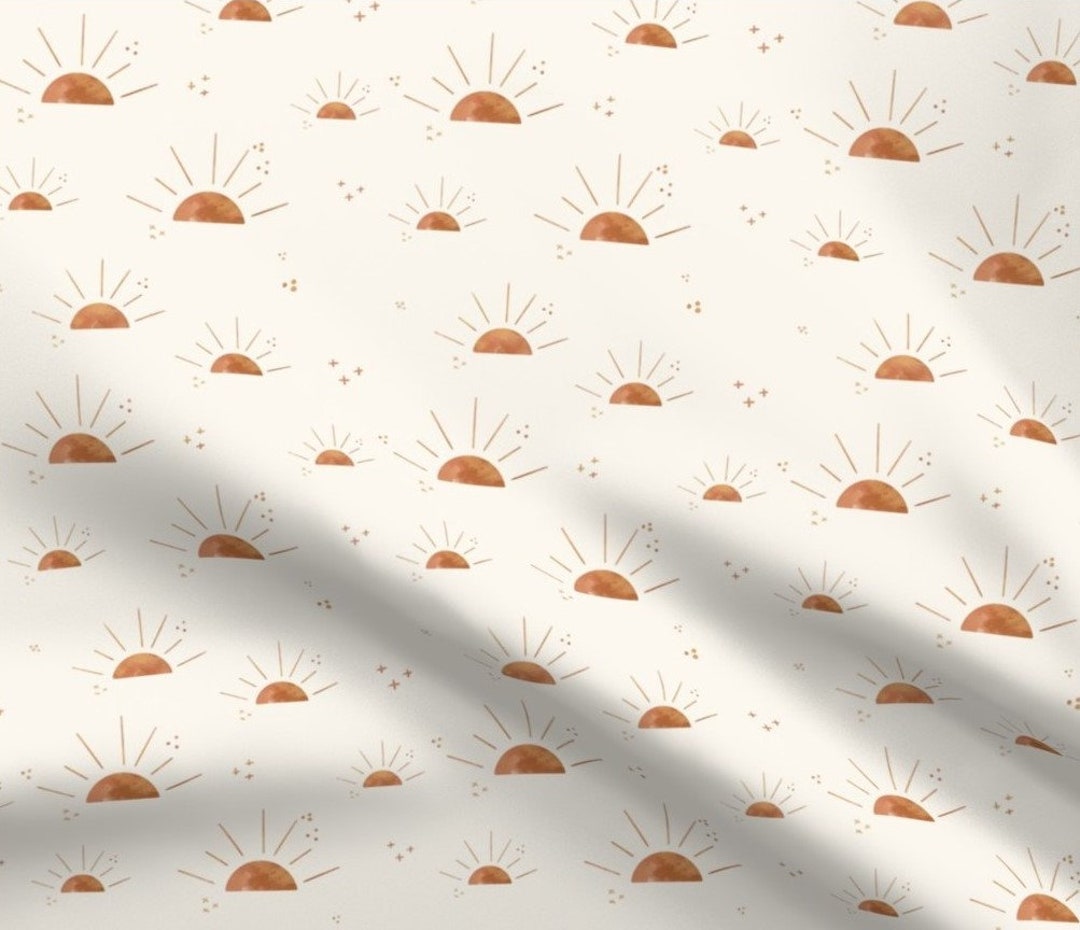 Boho Cream Suns. Baby Bedding. Nursery Decor. Boho Nursery. Sunrise ...