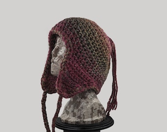Ear Flap Hat, Bulky Winter Hat, Adult Ear Flap Hat, Wool Ear Flap Hat ...