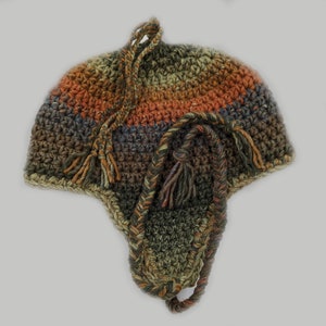 Ear Flap Hat, Bulky Winter Hat, Adult Ear Flap Hat, Wool Ear Flap Hat ...