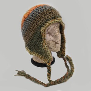 Ear Flap Hat, Bulky Winter Hat, Adult Ear Flap Hat, Wool Ear Flap Hat ...