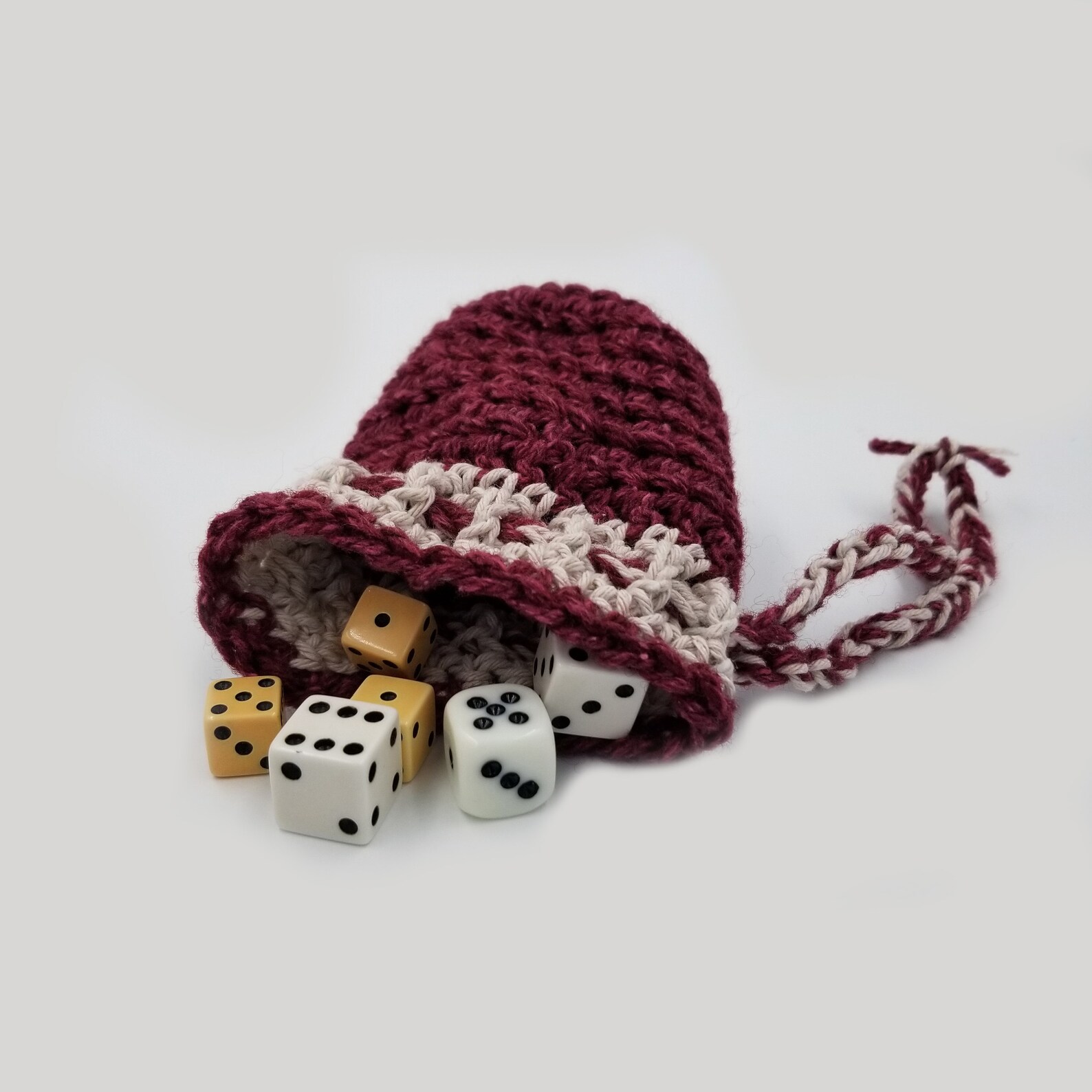 Crocheted Pouch, Crocheted Bag, Dice Bag, Trinket Bag, Treasure Bag ...