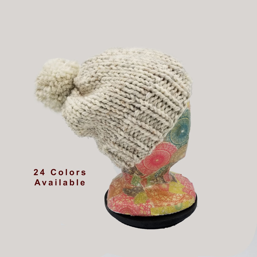 Kids Pom Pom Beanie, Kid's Winter Hat, Girl's Hat, Boy's Hat, Kids ...