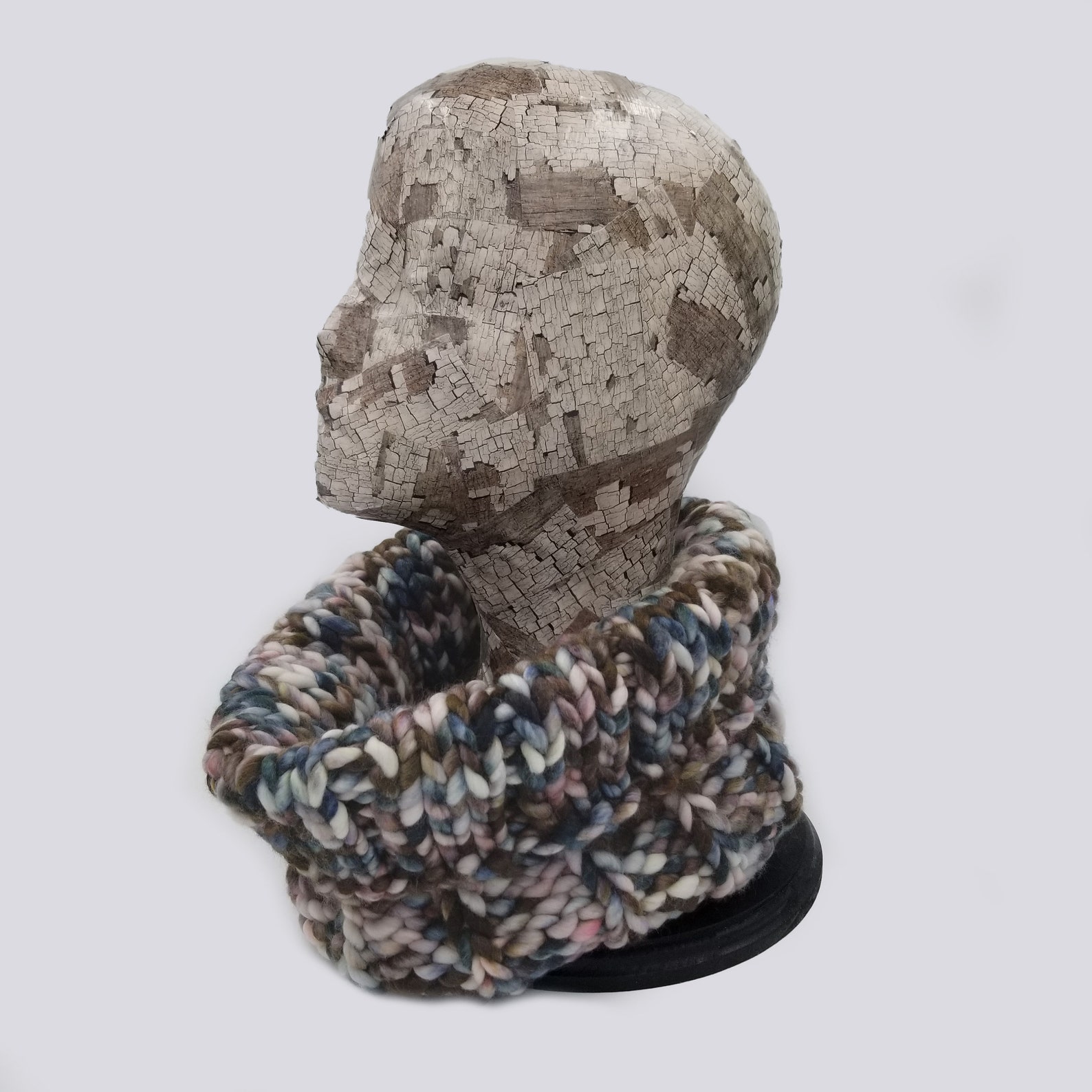 Hand Knit Cowl, Merino Wool Cowl, Wool Neck Warmer, Malabrigo Rasta ...