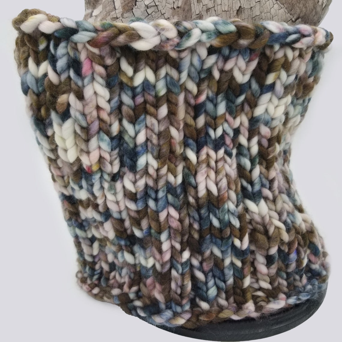 Hand Knit Cowl Merino Wool Cowl Wool Neck Warmer Malabrigo | Etsy