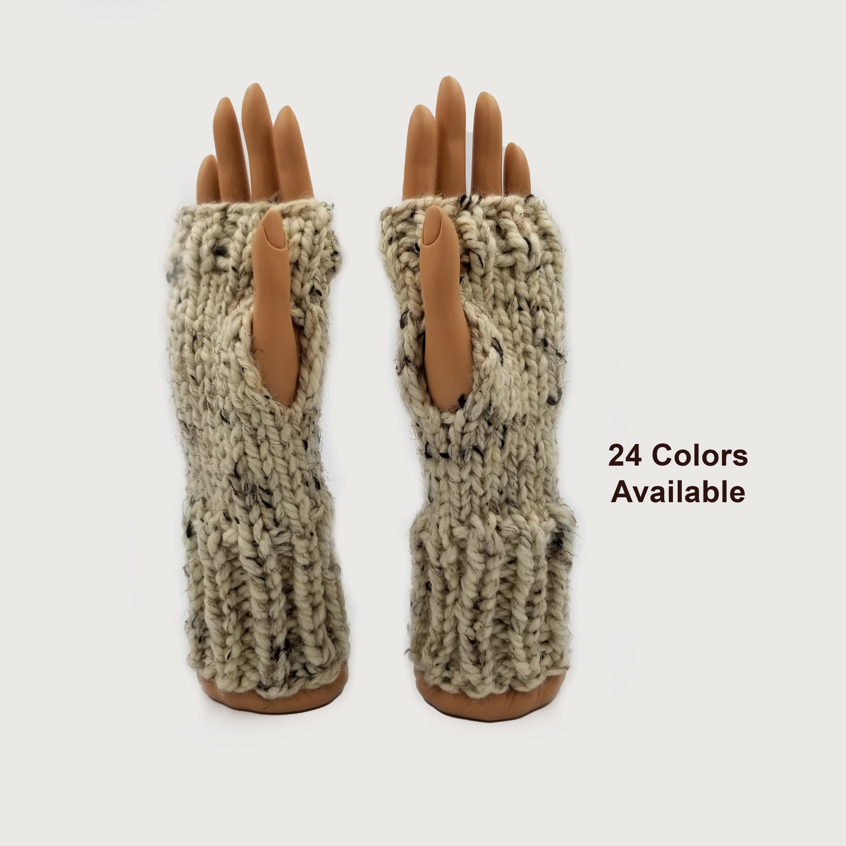 Chunky Fingerless Mitts Chunky Fingerless Gloves Hand | Etsy