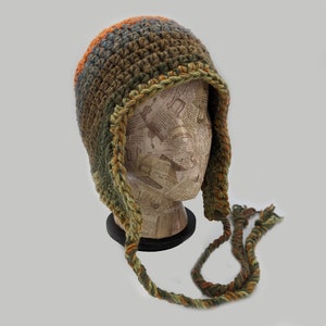 Ear Flap Hat, Bulky Winter Hat, Adult Ear Flap Hat, Wool Ear Flap Hat ...