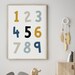 Nursery Prints, Counting Numbers Wall Art, Kids Room Wall Art ...