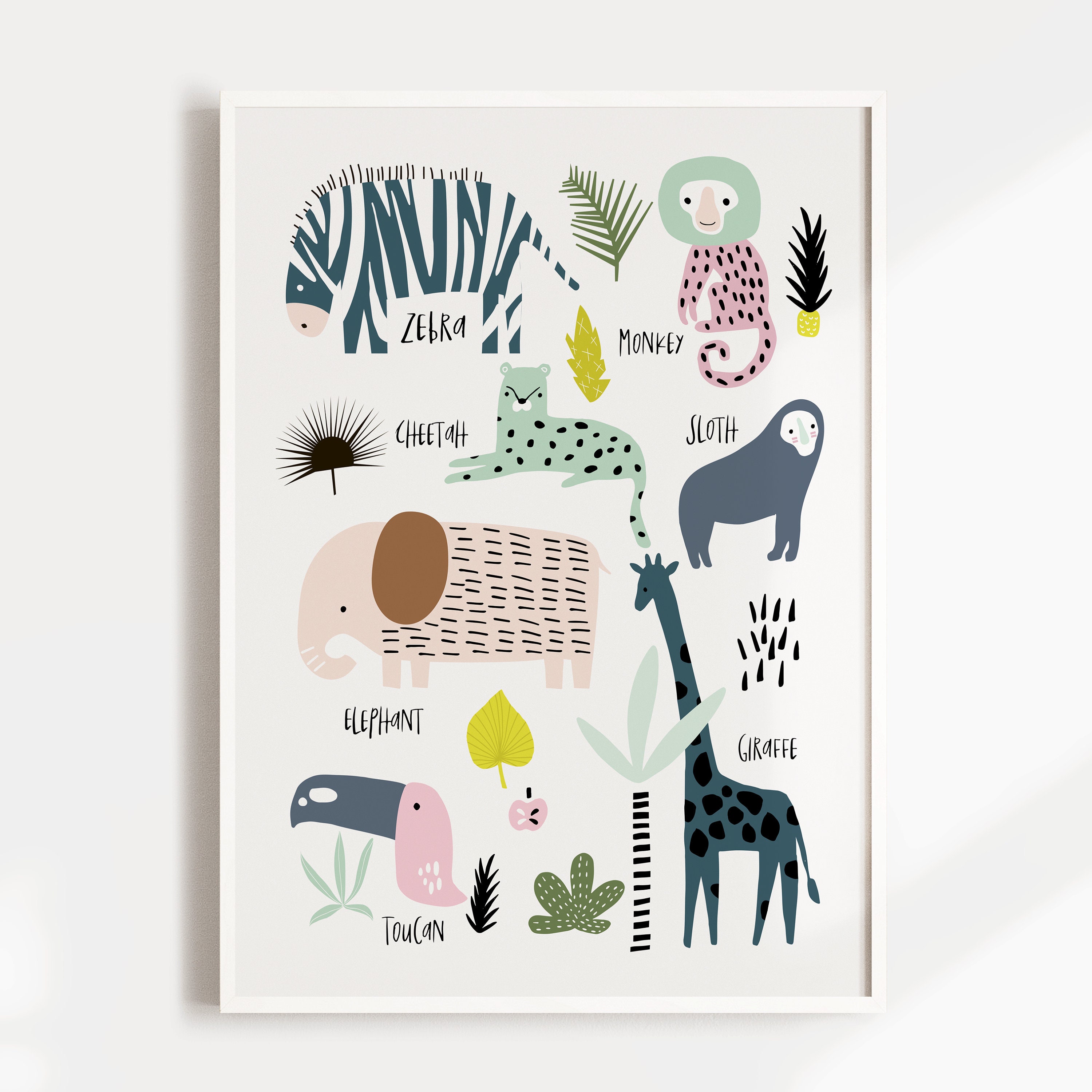 Animal Nursery Nursery Wall Art Animal Nursery Art Baby - Etsy