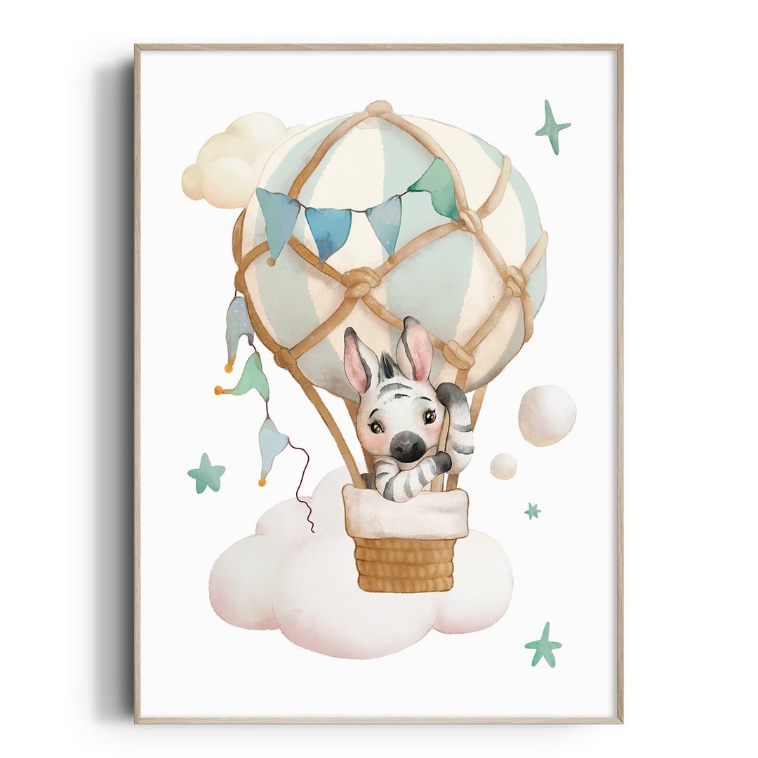 Hot Air Balloon Nursery Wall Art, Transport Nursery, Adventure Nursery ...