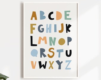 Nursery Print, Animal Alphabet Wall Art, Jungle Nursery Decor, Safari ...