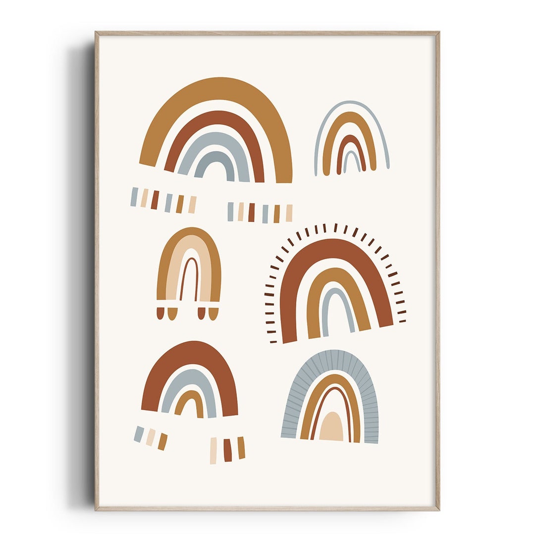 Rainbow Nursery Print, Rainbow Nursery Wall Art, Rainbow Nursery Art ...