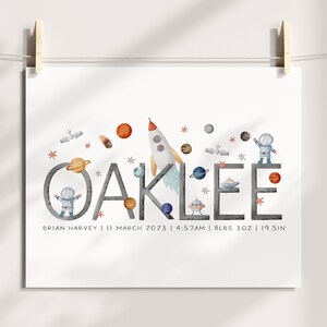 Space Name Print, Space Nursery Print, Space Nursery Art, Space Nursery ...
