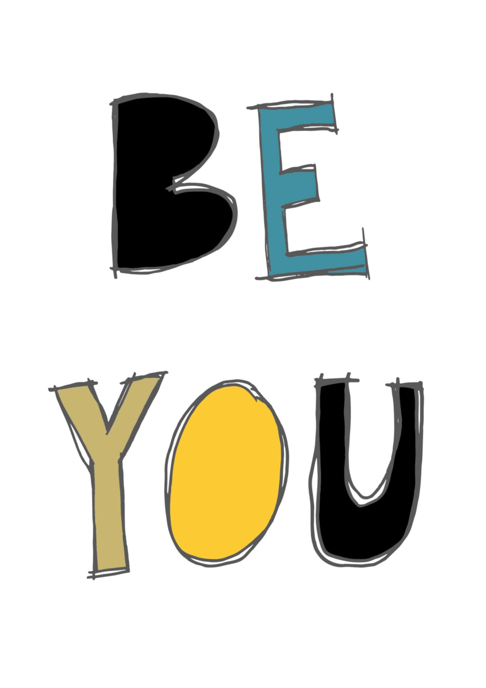 Nursery Wall Art Print Be You Kids Room Wall Art A4 Print | Etsy