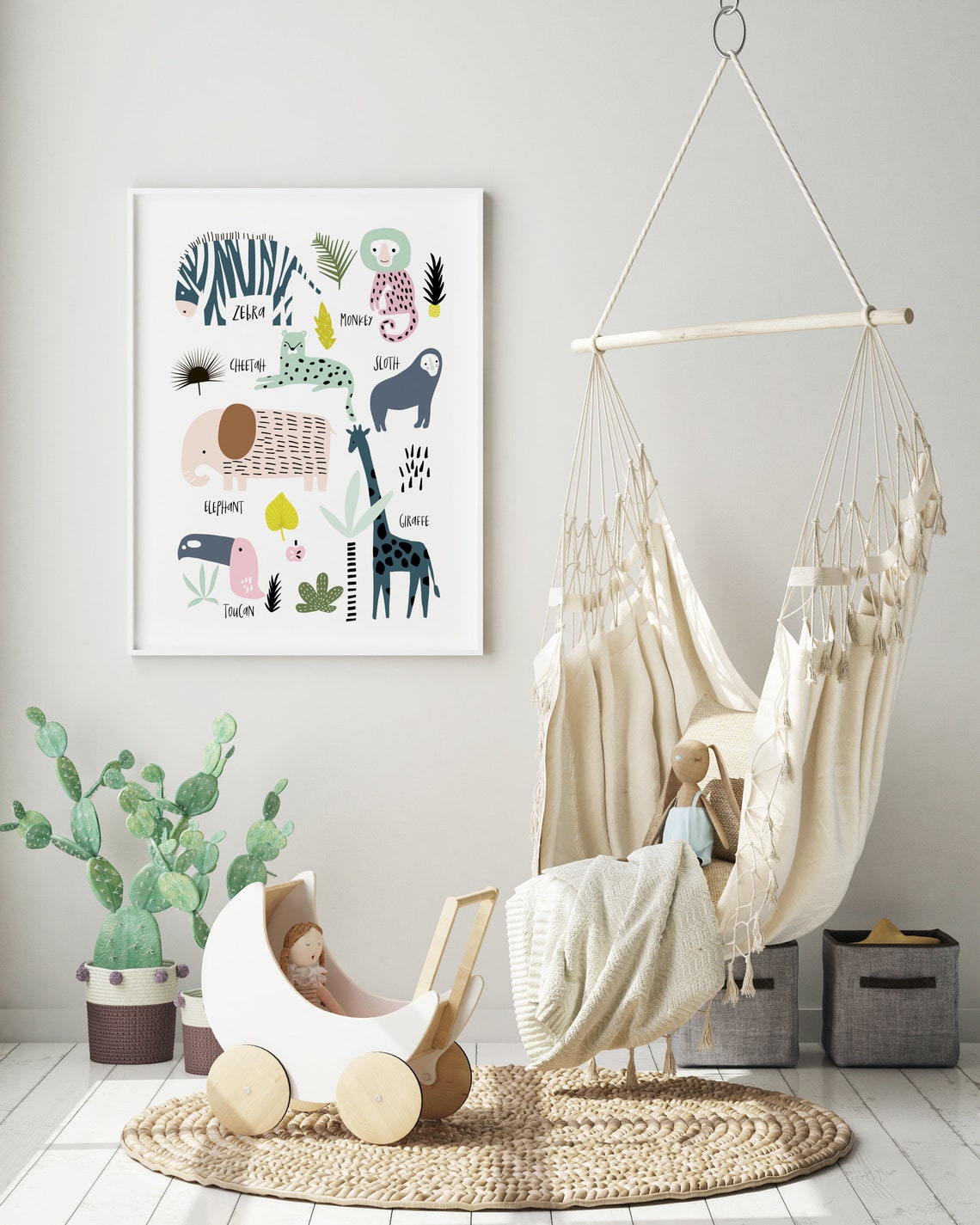 Animal Nursery Nursery Wall Art Animal Nursery Art Baby - Etsy