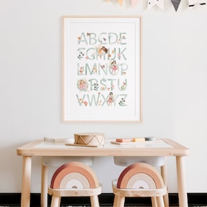 Fairy Alphabet Print, Fairy Nursery Wall Art, Fairy Nursery Decor ...