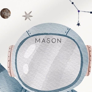 Astronaut Name Print, Nursery Wall Art, Space Nursery Prints, Boys Room ...