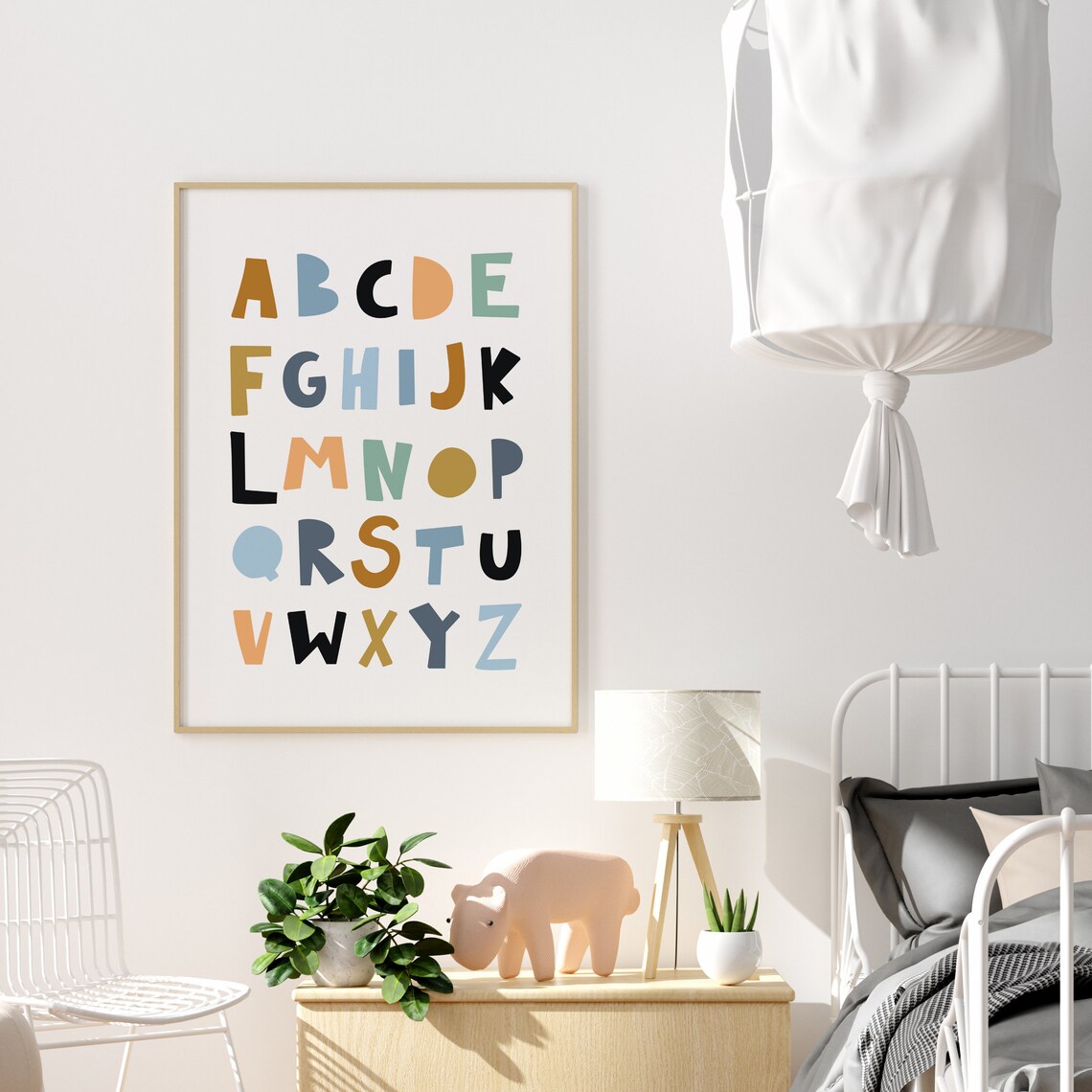 Nursery Print, Alphabet Nursery Wall Art, Jungle Nursery, Tropical ...