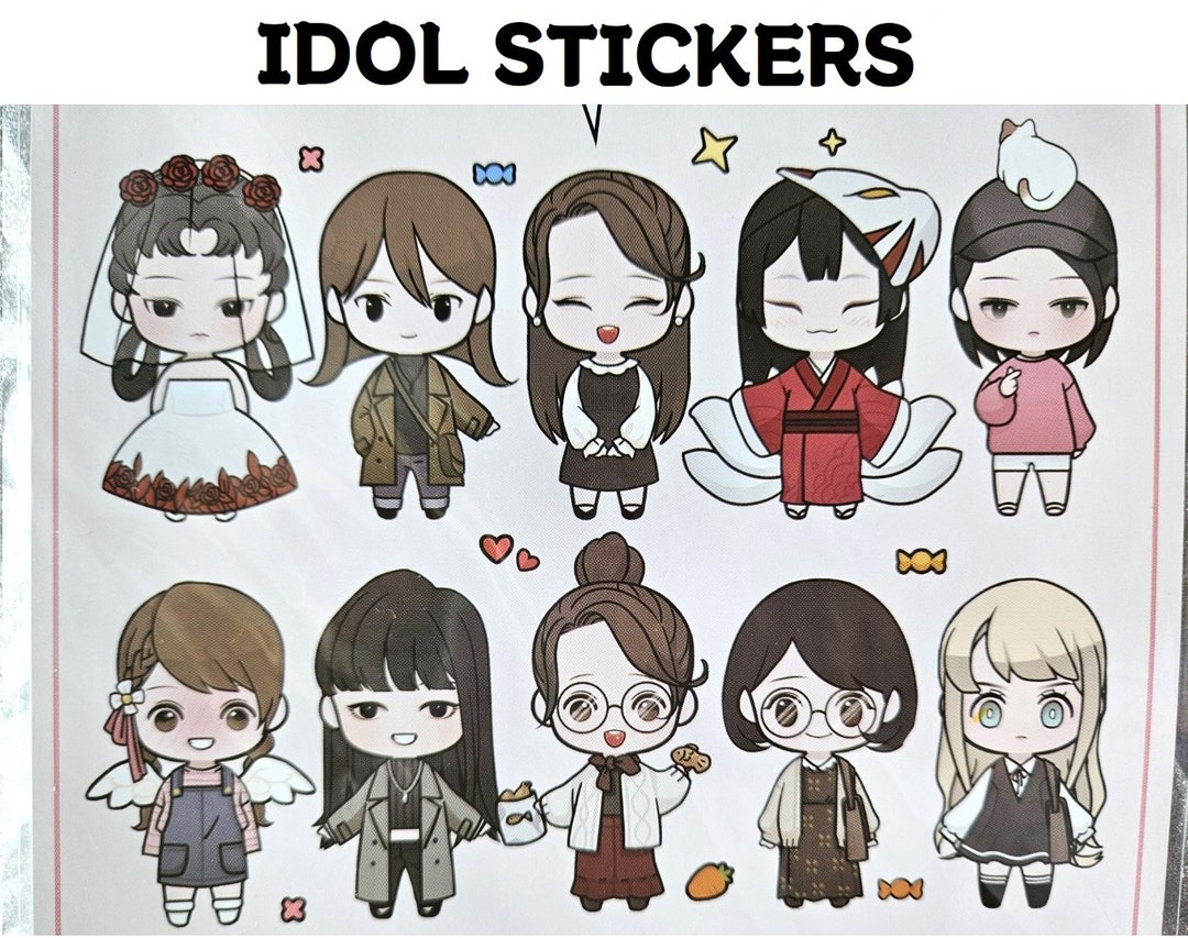 IDOL Stickers/ UNNIDOLL/ Dress up Stickers/ KPOP Stickers Set - Etsy