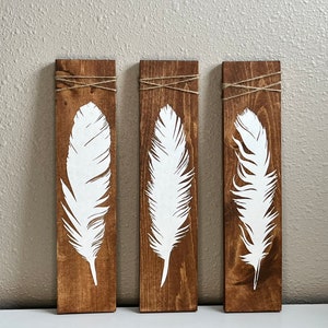 Feather Wood Sign - Etsy