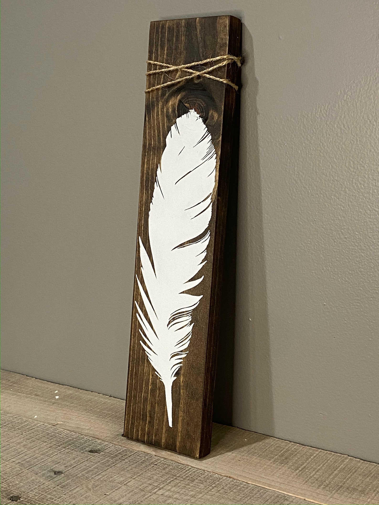 Feather Wood Sign - Etsy