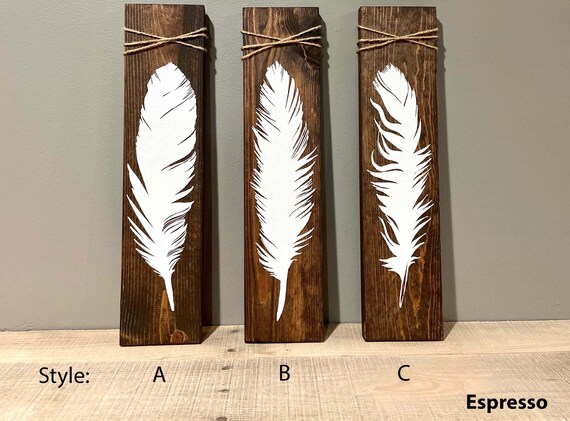 Feather Wood Sign - Etsy