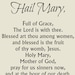 Hail Mary Prayer Print, Printable, Digital, Catholic Rosary Prayer, 5x7 ...