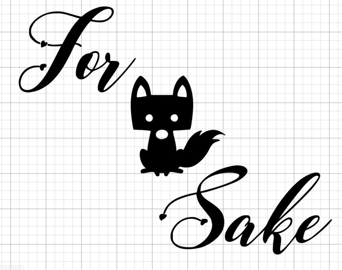 For Fox Sake Vinyl Decal DIY Sticker Fox Vinyl | Etsy